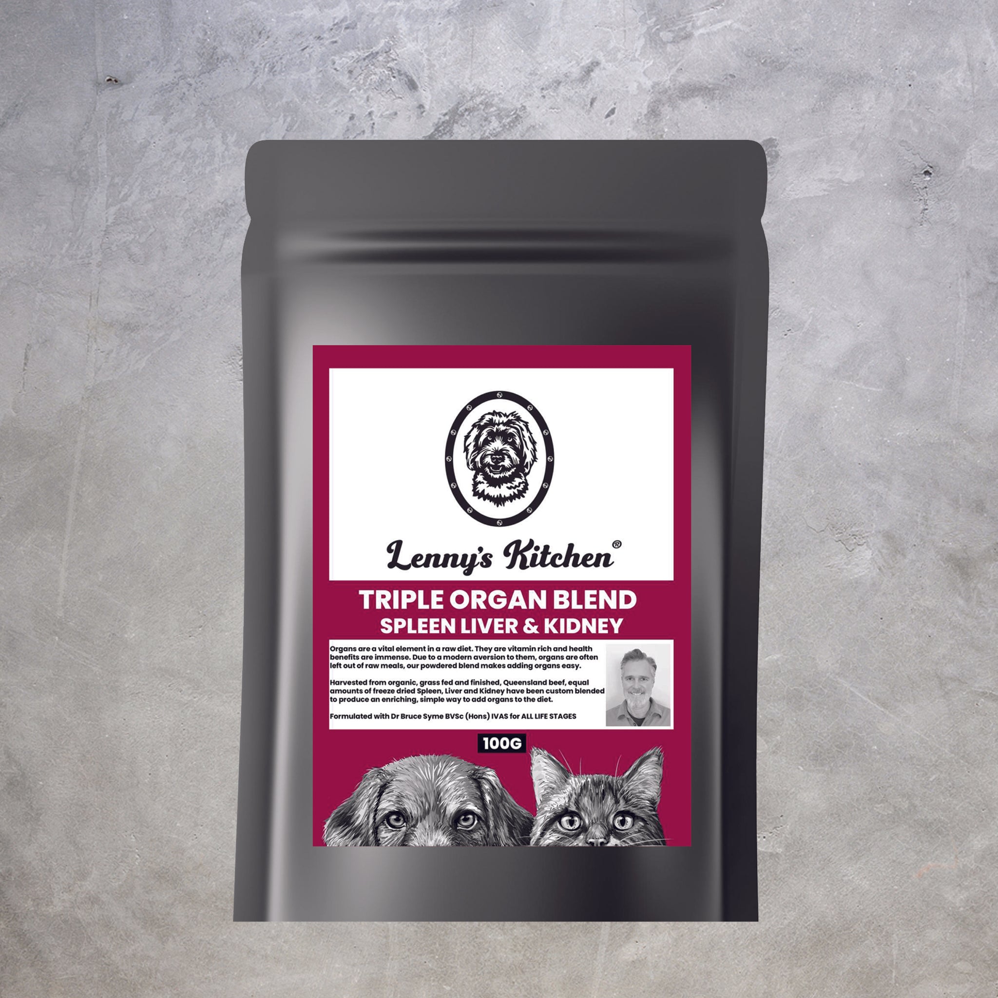 Triple Organ Blend Powder 100G - Spleen Liver Kidney – Lenny's Kitchen